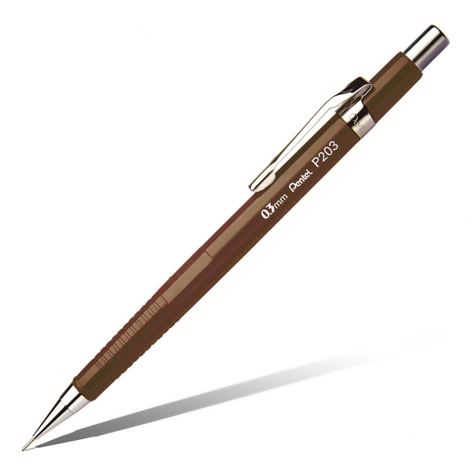 Карандаш механический Pentel P203-E коричневый корпус 0,3мм - 499 руб.