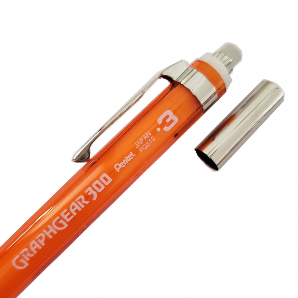 Карандаш механический Pentel GraphGear 300 оранжевый корпус 0,3мм - 485 ...
